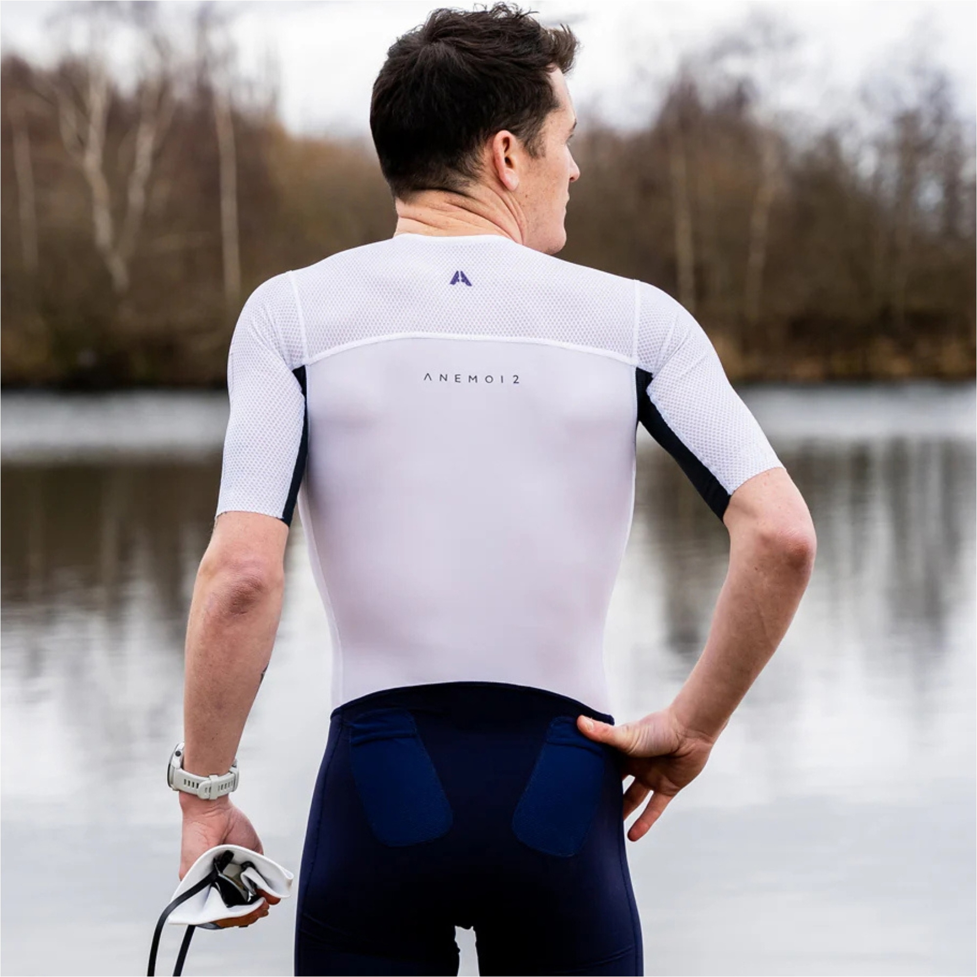 2025 Huub Mens Anemoi 2 SUB22 Trisuit ANESUB22FLNW - Dark Navy / White ...